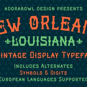 New Orleans LA Typeface - Etsy
