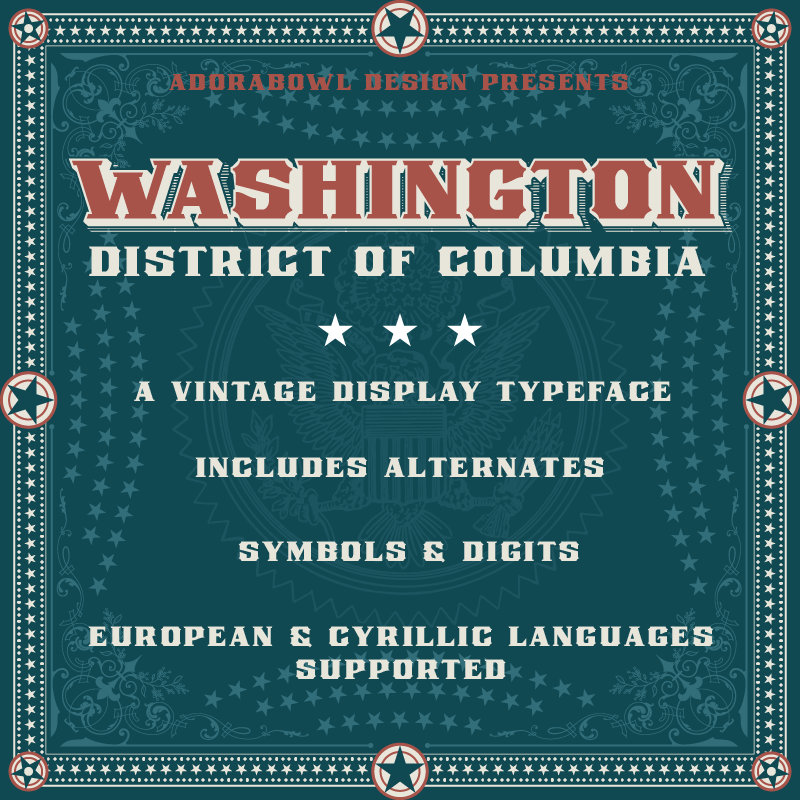 Washington DC Typeface - Etsy