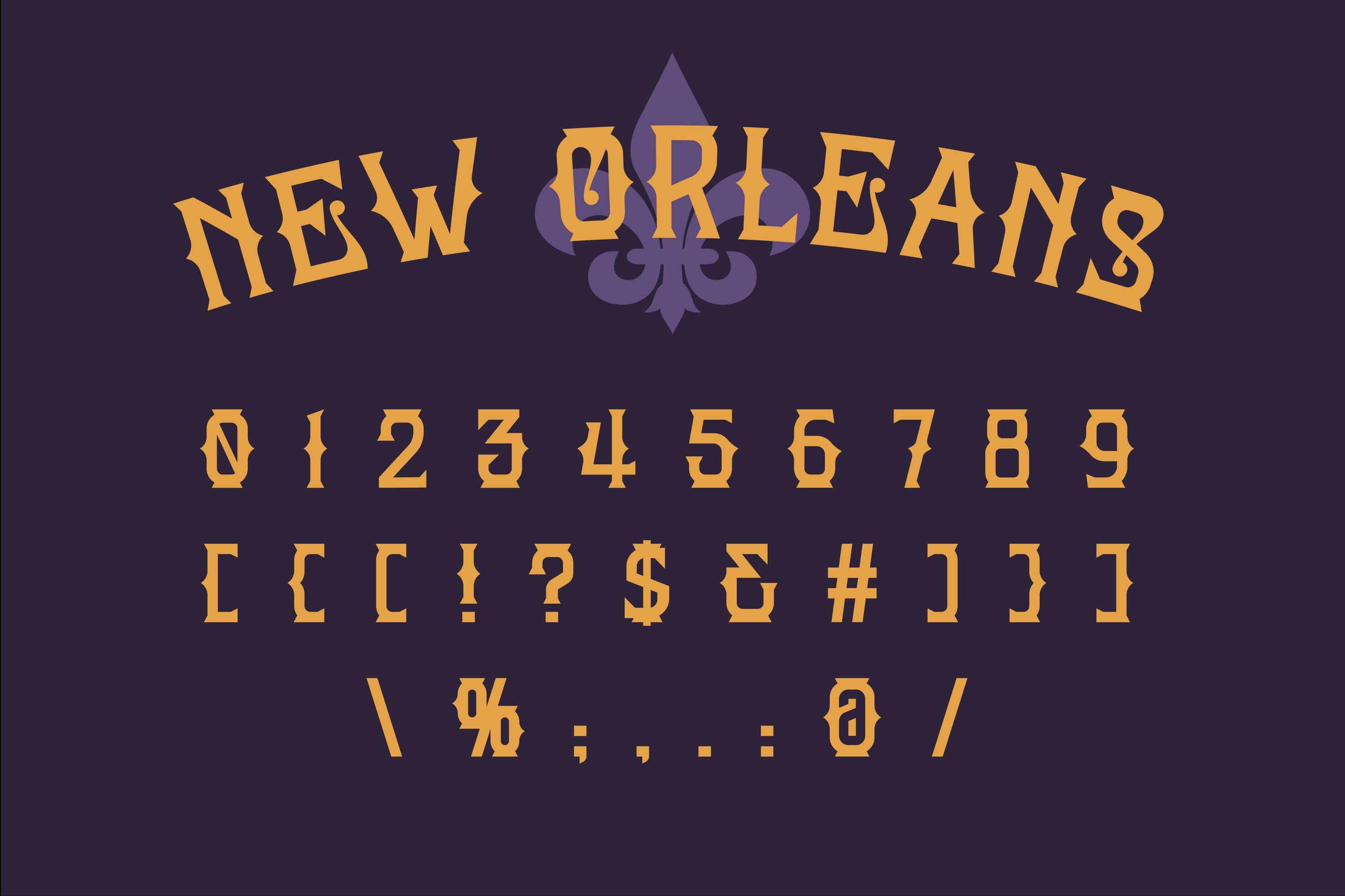 New Orleans LA Typeface - Etsy