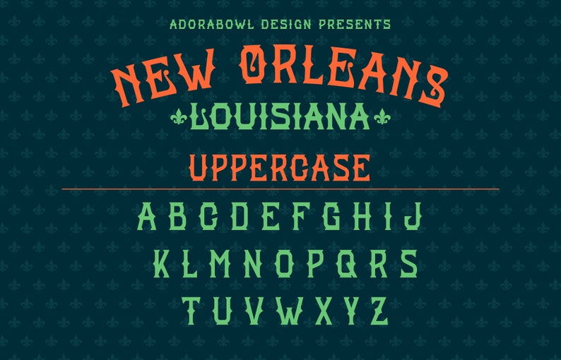 New Orleans LA Typeface - Etsy