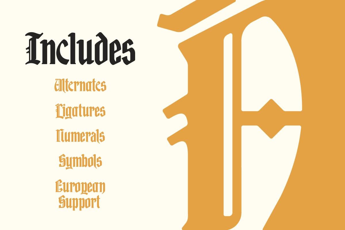 St Augustine Blackletter Font - Etsy