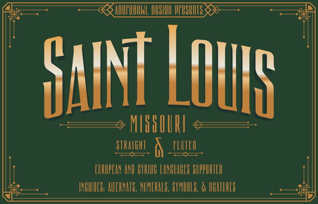 St Louis MO Typeface - Etsy