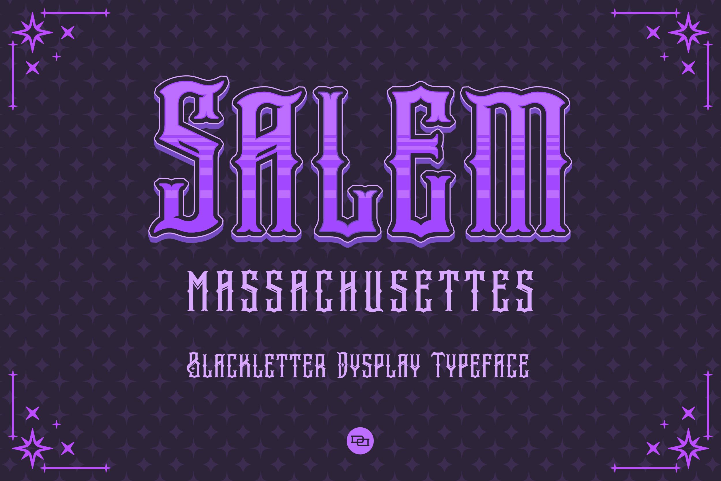 Salem MA Blackletter Display Typeface - Etsy