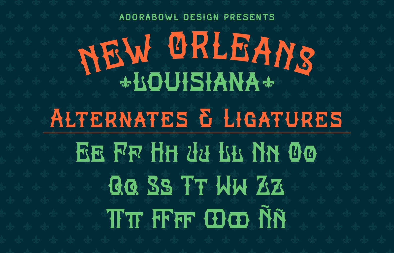 New Orleans LA Typeface - Etsy