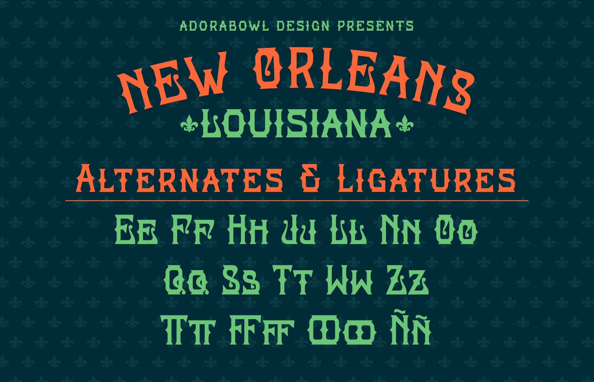 New Orleans LA Typeface - Etsy