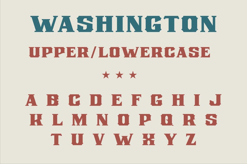 Washington DC Typeface - Etsy