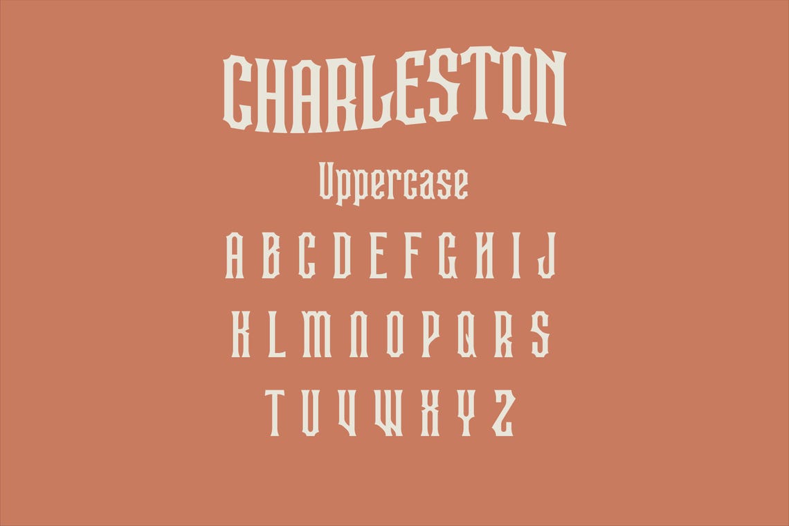 Charleston Vintage Display Typeface - Etsy
