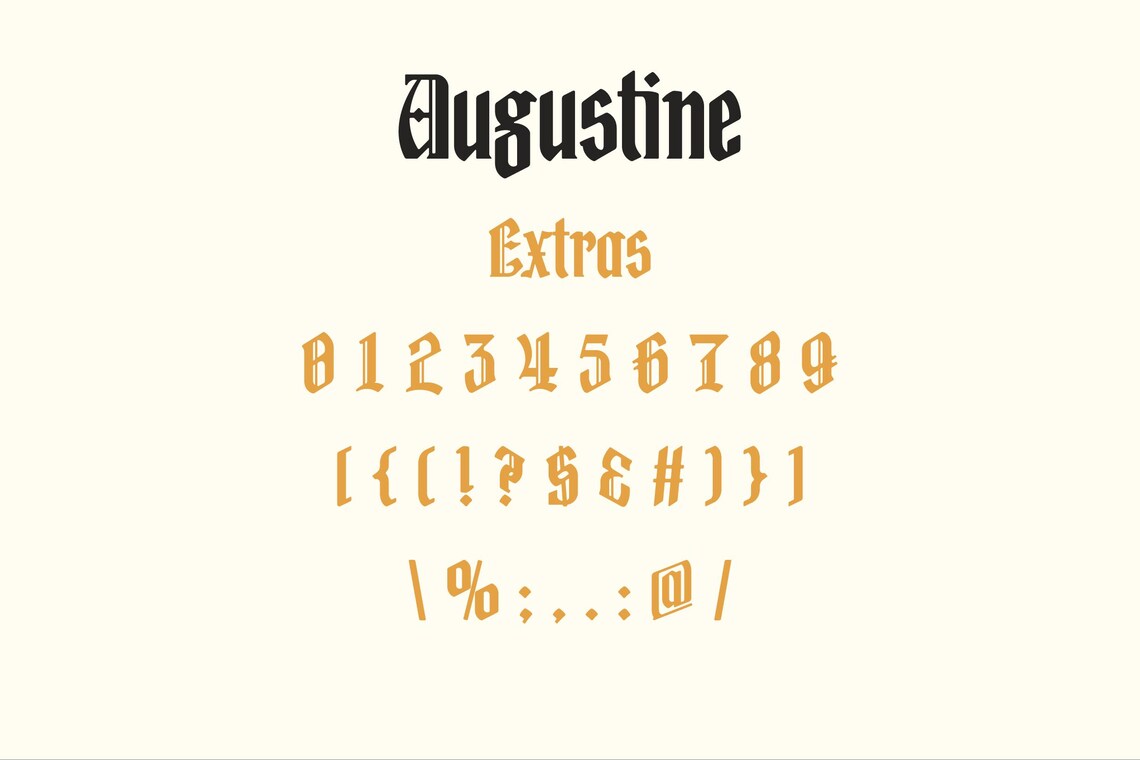 St Augustine Blackletter Font - Etsy