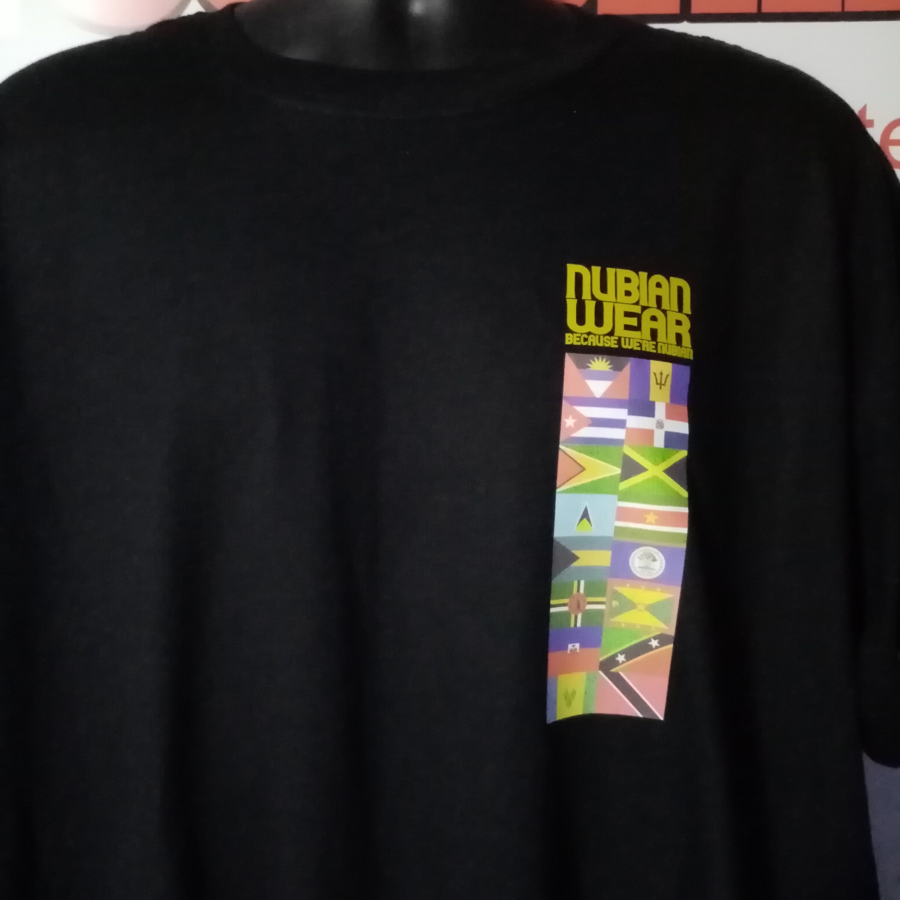 Nubian Wear Tshirt With Flags of the Caribbean on Left Breast. - Etsy