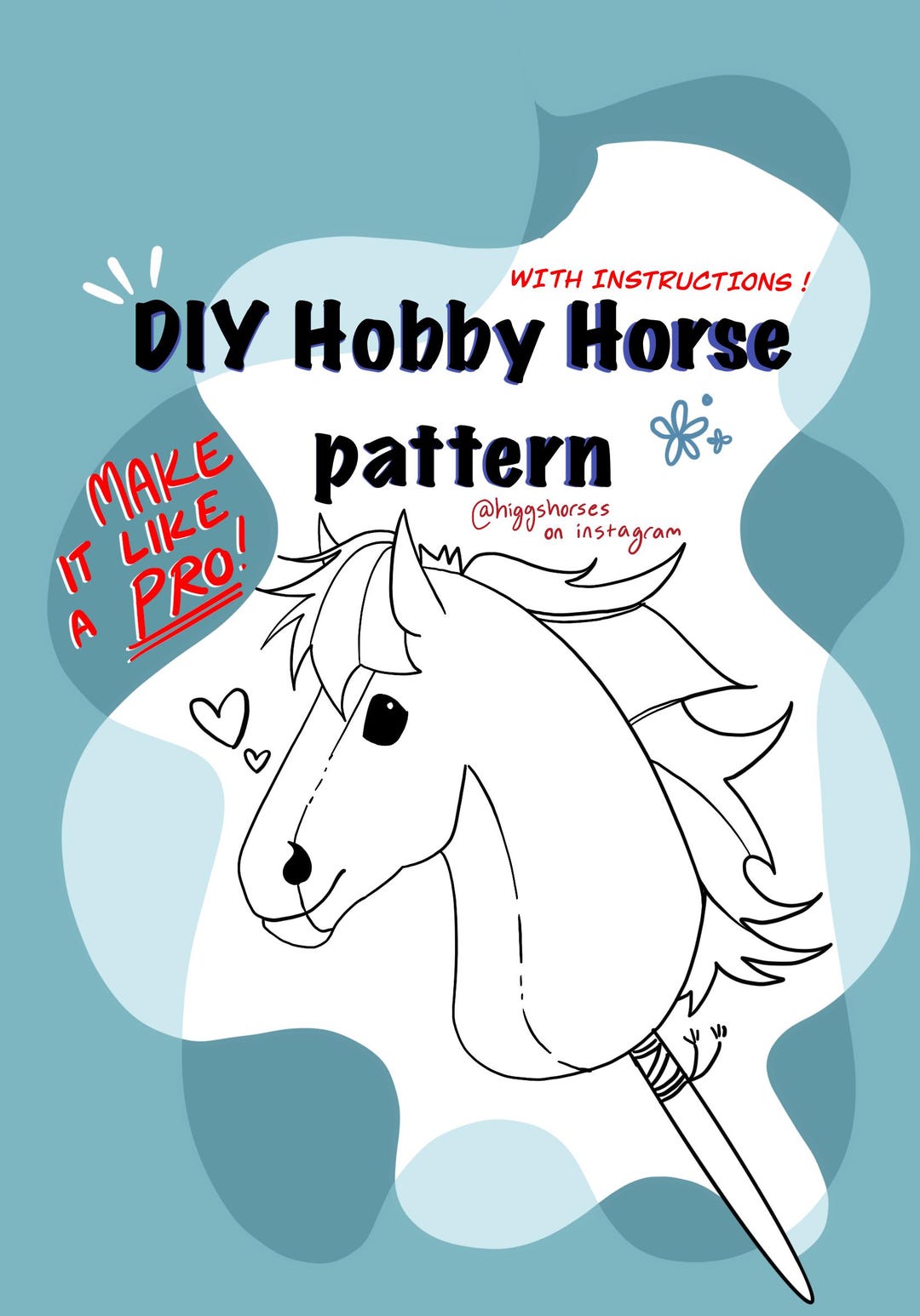 DIY Hobby Horse Pattern – Printable Sewing Template With Instructions ...