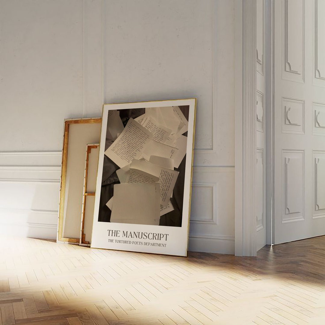 The Manuscript Poster, the Tortured Poets Department Print at Home ...