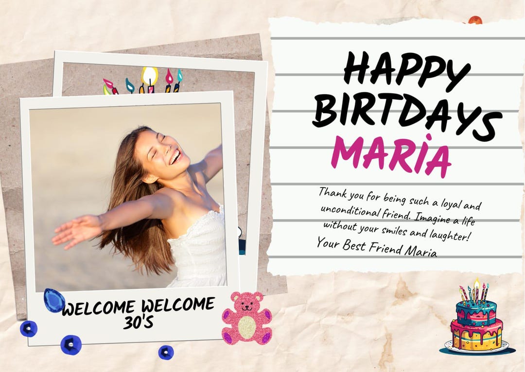 Customizable Birthday Card – Digital Download – Editable Design - Etsy