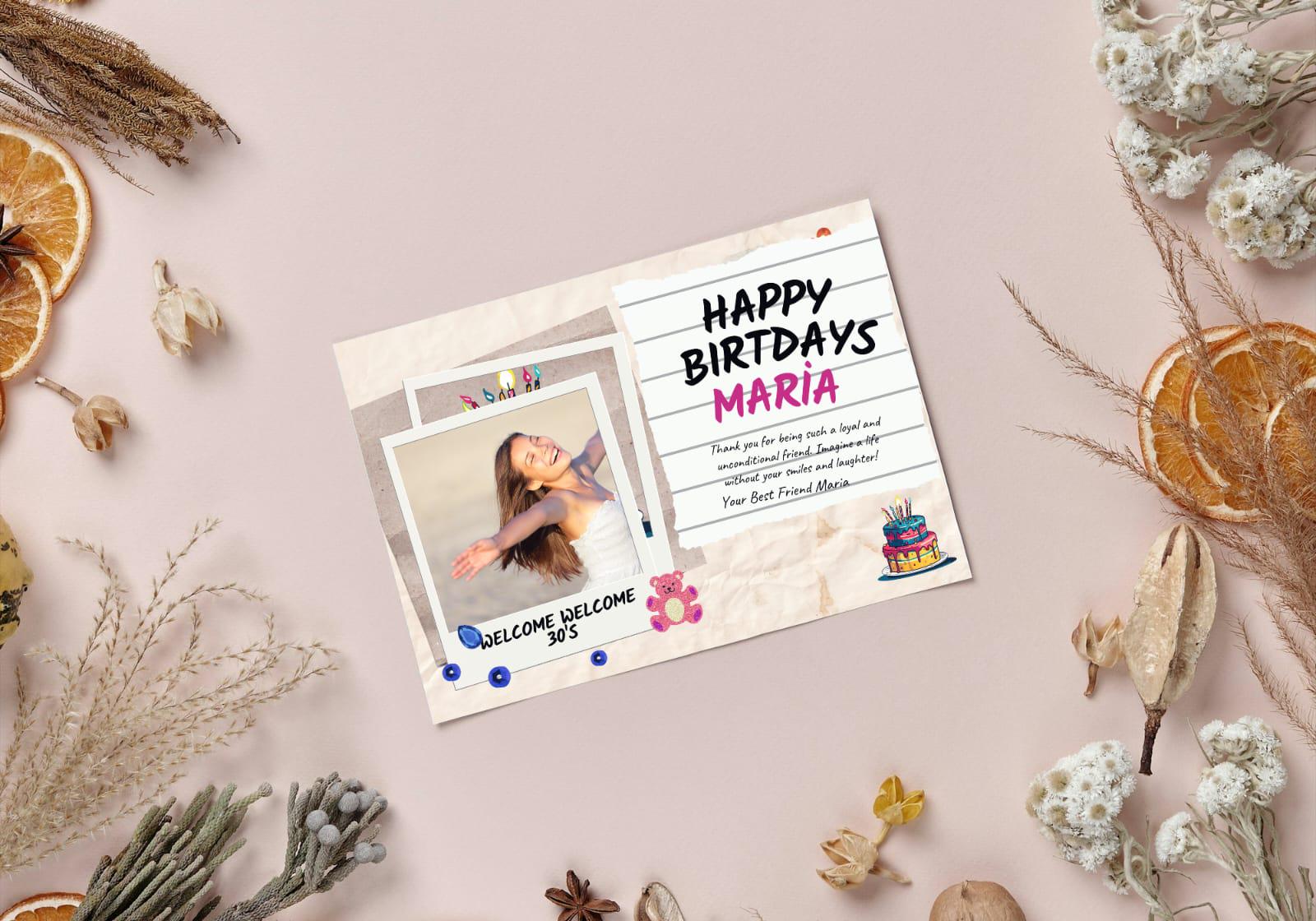 Customizable Birthday Card – Digital Download – Editable Design - Etsy