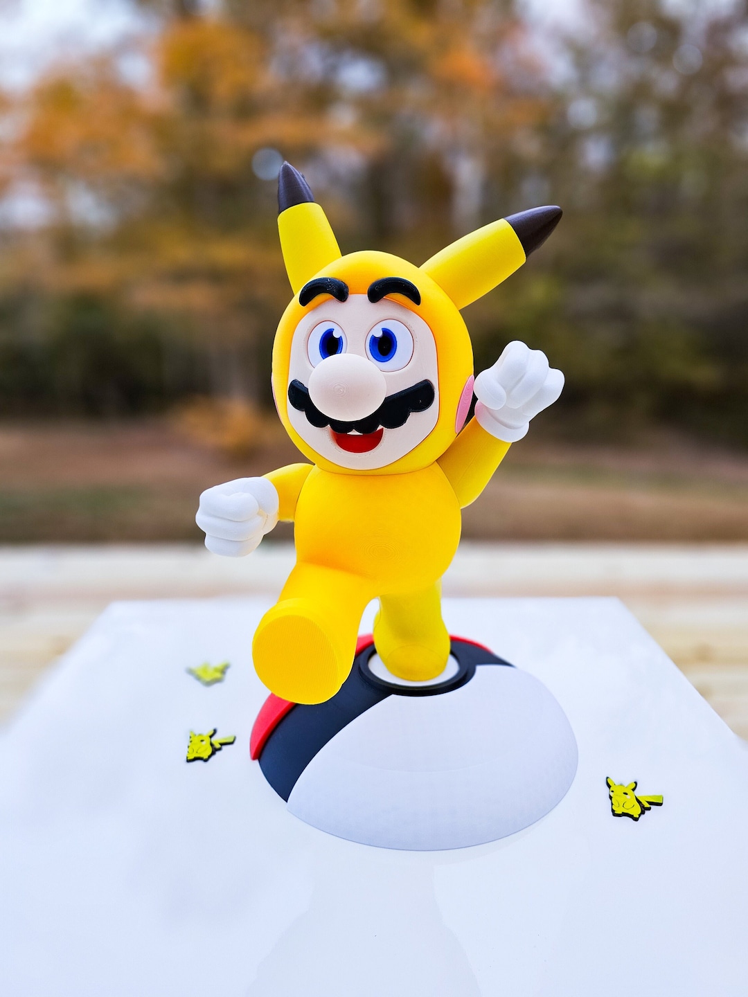 Mario Dressed as Pikachu Statue - Etsy