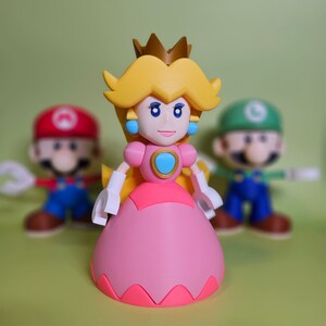 Mini Princess Peach Toy Mario Vs. Donkey Kong Statue - Etsy