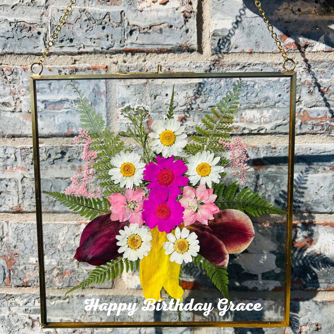 Birth Month Flower Frame, Birth Month Flower Gift, Personalized Floral ...