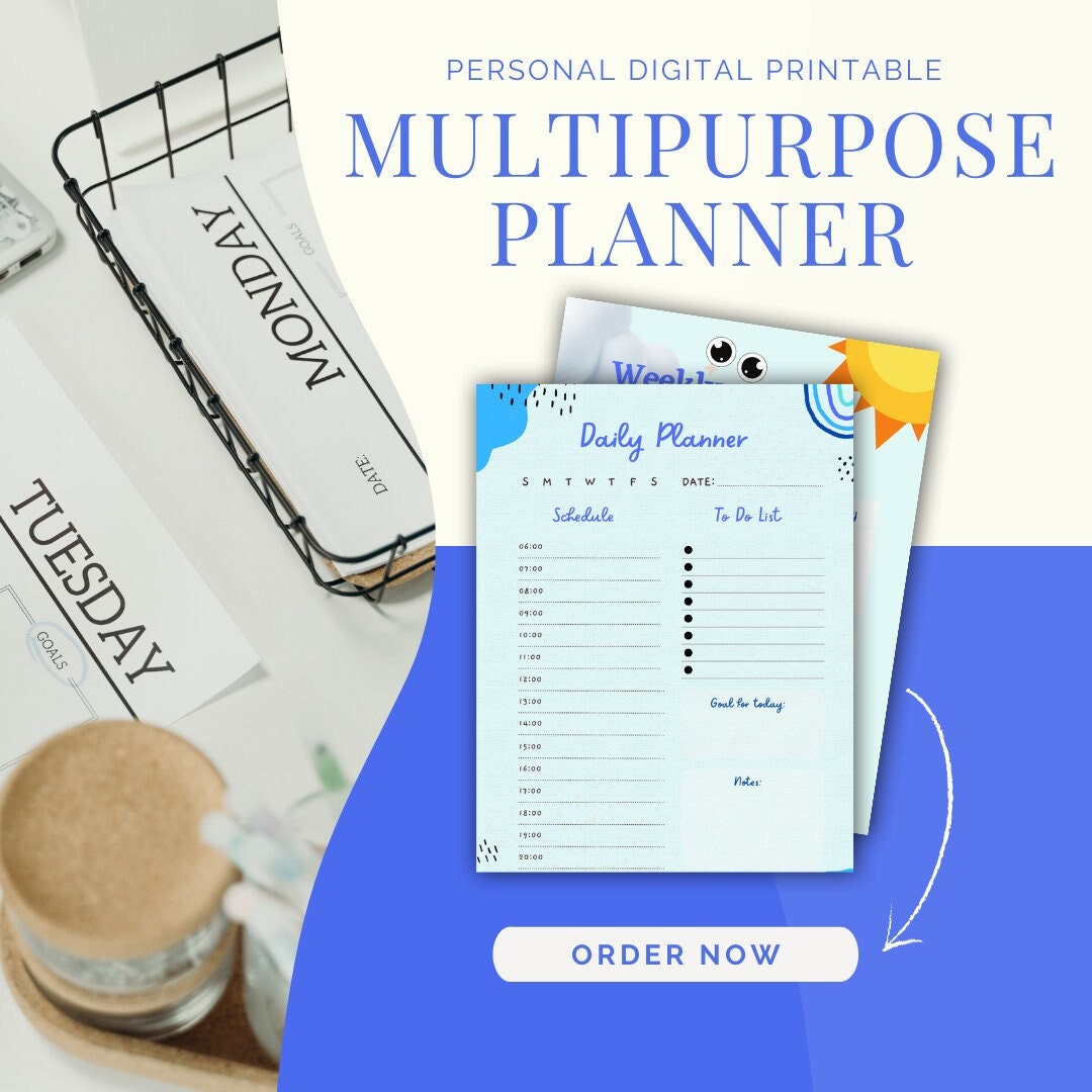 Comprehensive Digital Printable Personal Multipurpose Planner Daily ...