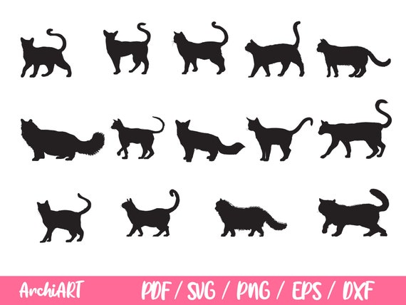 Сat Bundle SVG CATS Svg Cut Files for Cricut Cats Clipart - Etsy