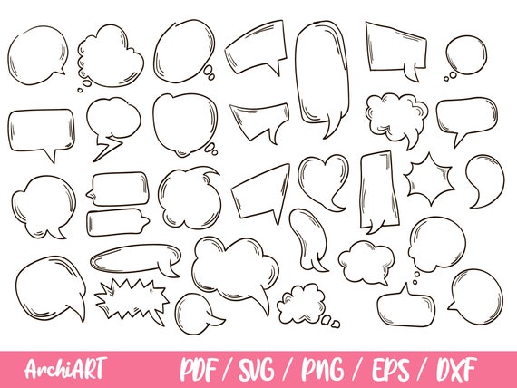 33 Speech Bubbles Speech Bubbles Svg Thought Bubble Svg - Etsy