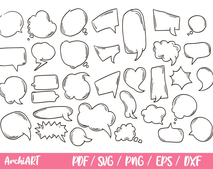 57 Speech Bubble SVG, Speech Bubble Clipart, Comic Speech Bubble Svg ...