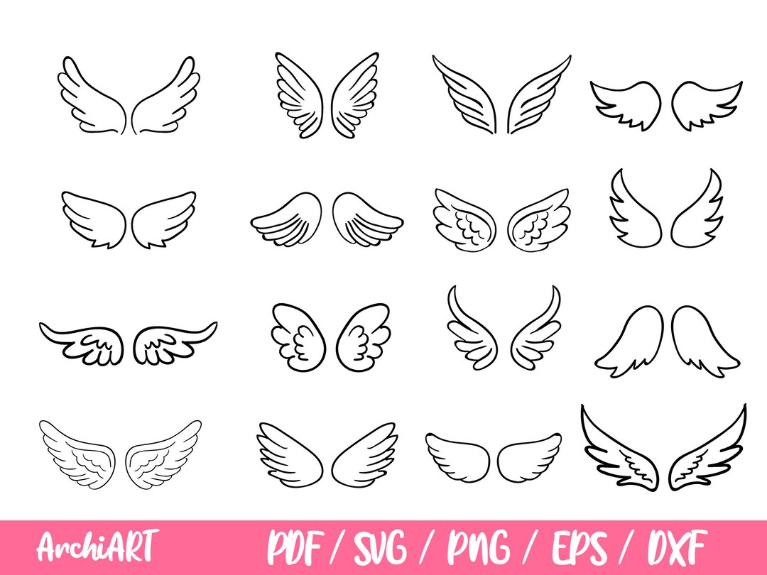 WINGS SVG, Angel Wings Svg, Angel Svg, Memorial Svg, Svg Files for ...