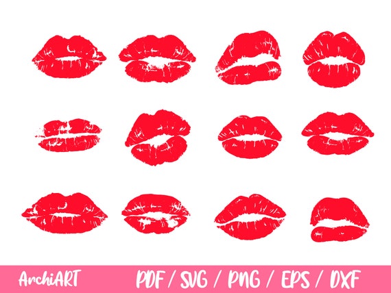 Lips SVG Valentines Day SVG Kissy Lips SVG Kiss Cricut - Etsy