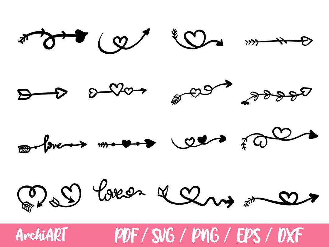 Arrow SVG Cut File Bundle Arrow Clipart Crossed Arrows - Etsy