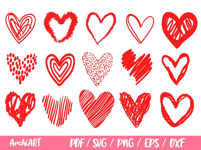 Heart Svg Bundle Corazones Svg, Amor Svg, Días de San Valentín Svg ...