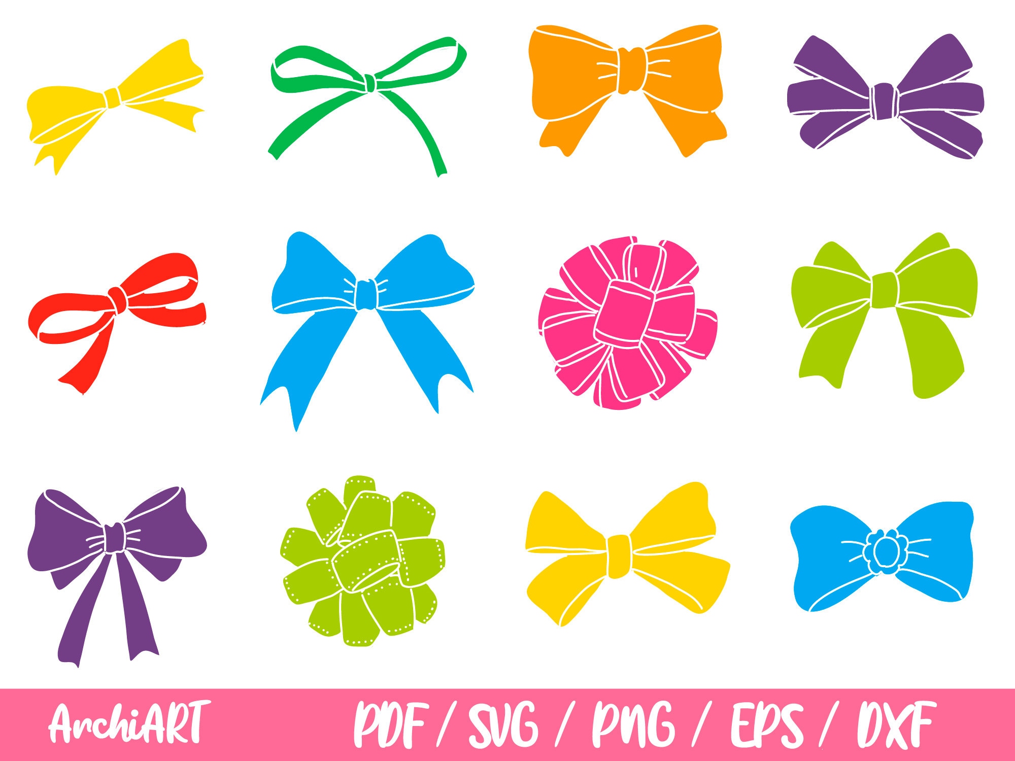 Bow Tie SVG Bow Outline SVG Bow Cut Files Bow - Etsy