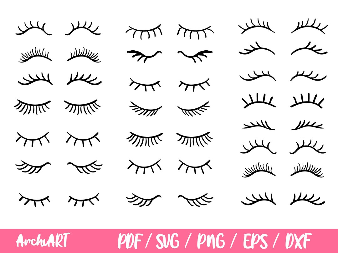Eyelash Svg/ Eye Svg/ Fashion Svg/ Women Eye Svg/ Lashes Svg File ...