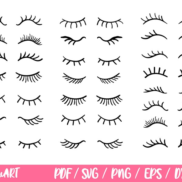 Eyelashes Svg - Etsy