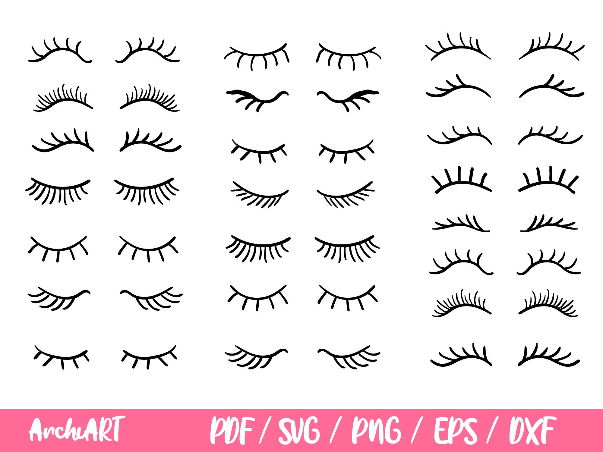 Eyelash Svg/ Eye Svg/ Fashion Svg/ Women Eye Svg/ Lashes Svg File ...