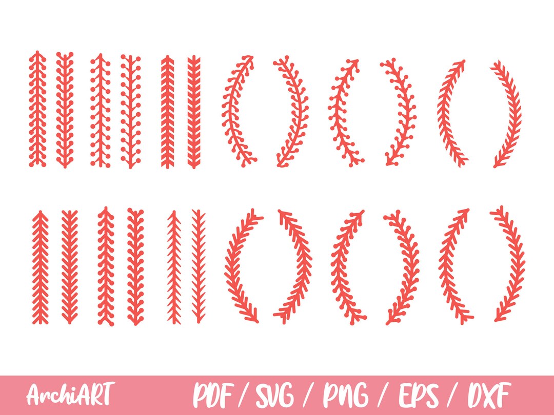 Baseball Svg,baseball Stitches,bundle,softball,baseball Threads,png ...