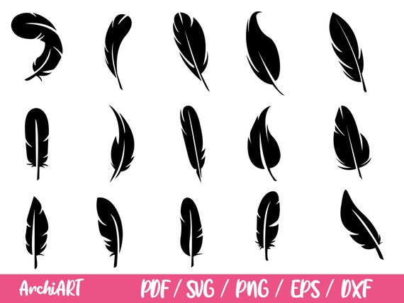 FEATHER SVG/ Feathers Svg/ Clipart/ Cut Files/ Silhouette/ - Etsy