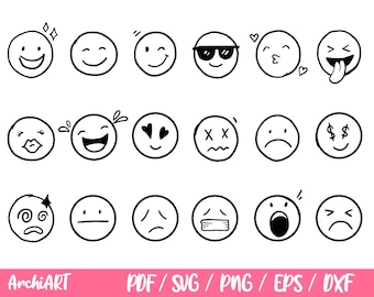 Emoji Clipart, Emoji Svg,smiley Face Svg, Happy Face Svg, Smiley Face ...