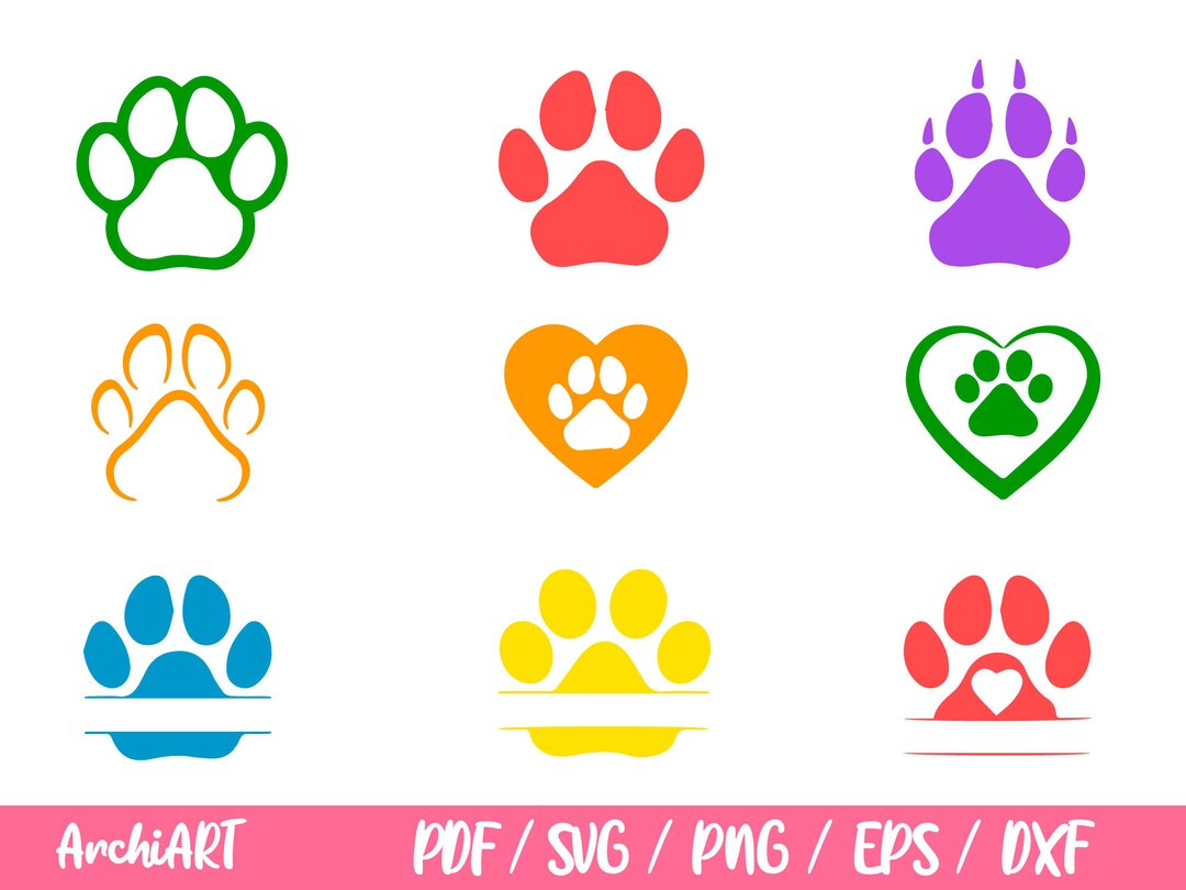 Paw SVG Dog Paw Svg Design Bundle Cat Paw Svg Pet Paw Svg - Etsy
