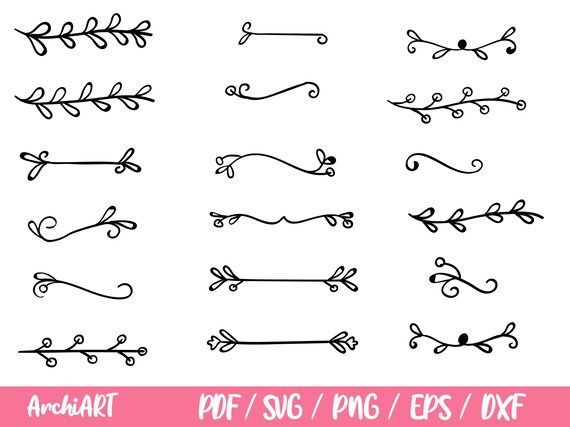 Text Dividers Bundle SVG Cut File Clipart Printable - Etsy