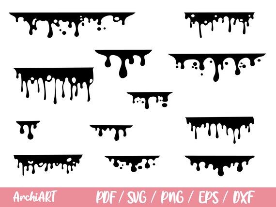 12 Dripping SVG Cricut Silhouette Melting SVG Dripping - Etsy