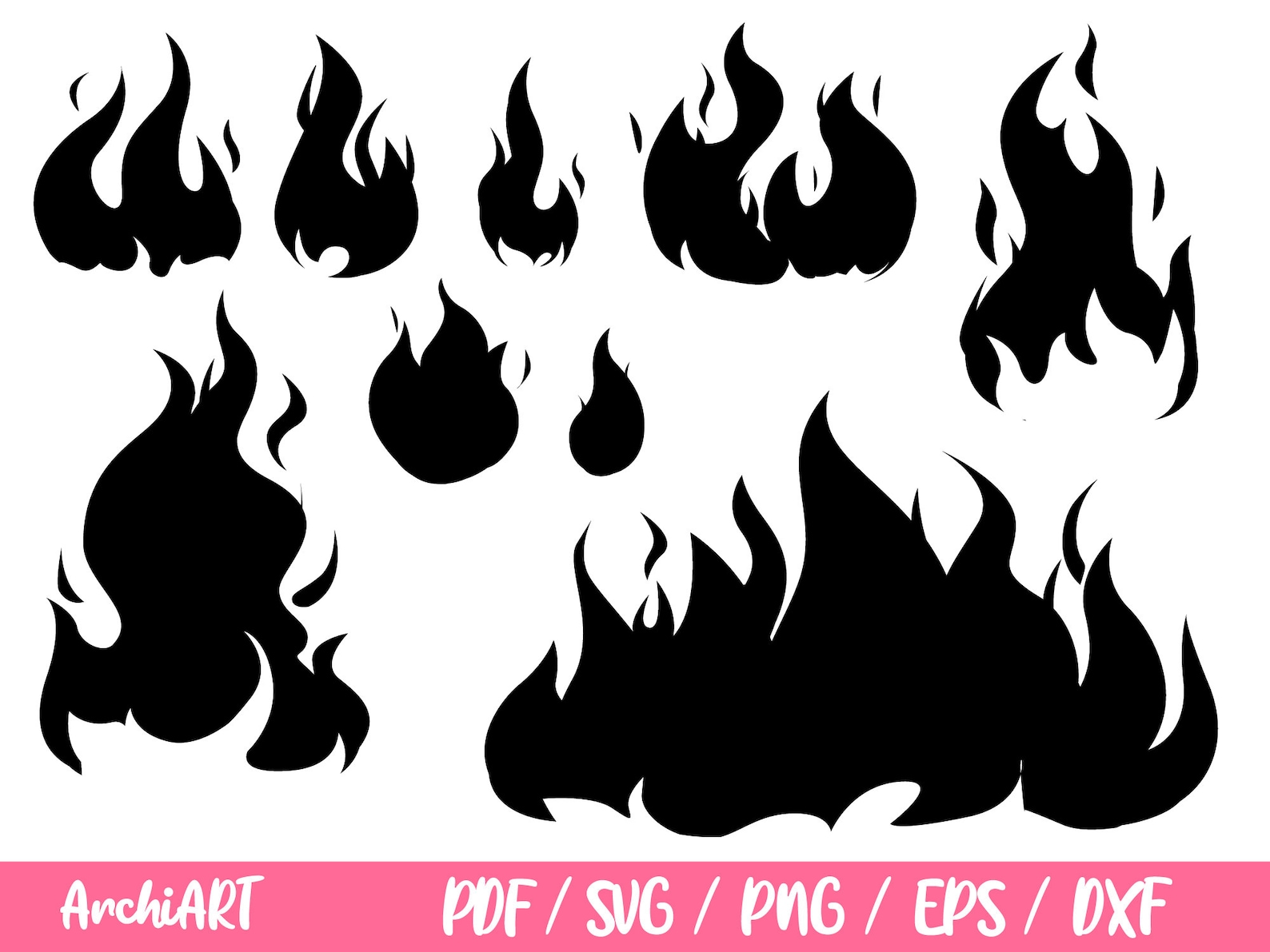 Fire Flame SVG Fire Svg DXF Fire Flames Svg Bundle Fire - Etsy México