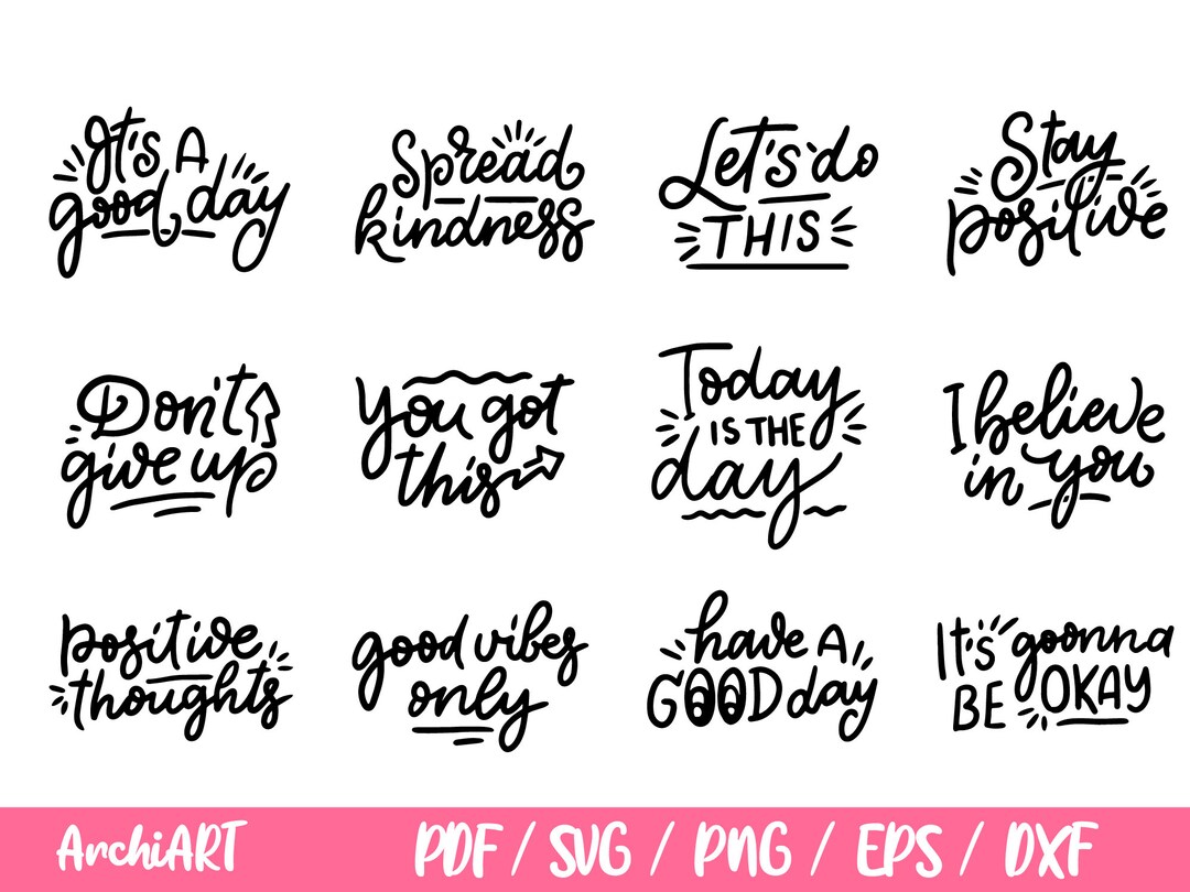 Inspirational Svg, Positive Svg Inspirational Svg Life Quotes ...