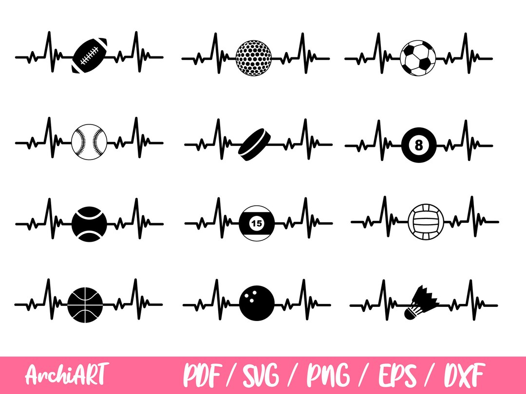 Heartbeat Svg Bundle,heart Beat Svg,heartbeat Clipart,healthcare,nurse ...
