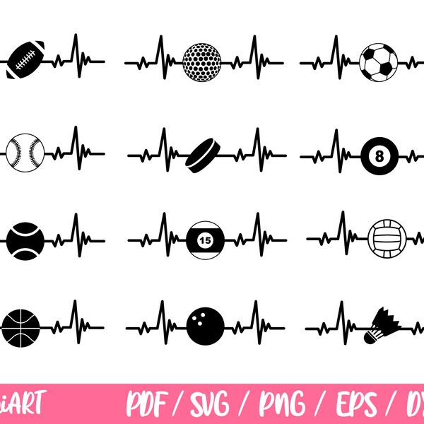 Basketball Heartbeat Svg - Etsy