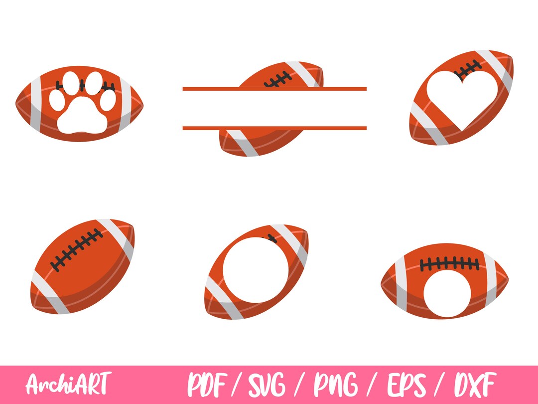 Football SVG, Football Silhouette, Football PNG, Football Cut Files ...