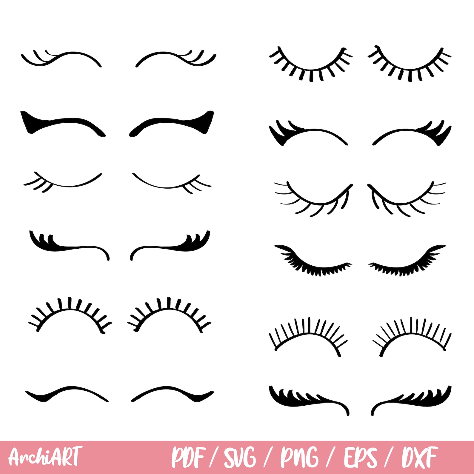 Eyelash Svg/ Eye Svg/ Fashion Svg/ Women Eye Svg/ Lashes Svg File ...
