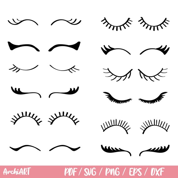 Eyelash Svg/ Eye Svg/ Fashion Svg/ Women Eye Svg/ Lashes Svg - Etsy Canada