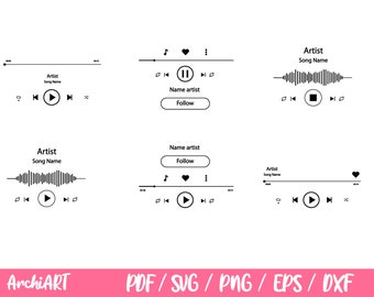 Music Player Svg Bundle Music Player Display Audio Control Svg Play ...