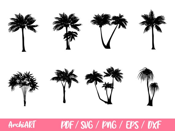 Palm Tree SVG/ Palm Tree Clipart/ Cut Files/ Cricut/ - Etsy