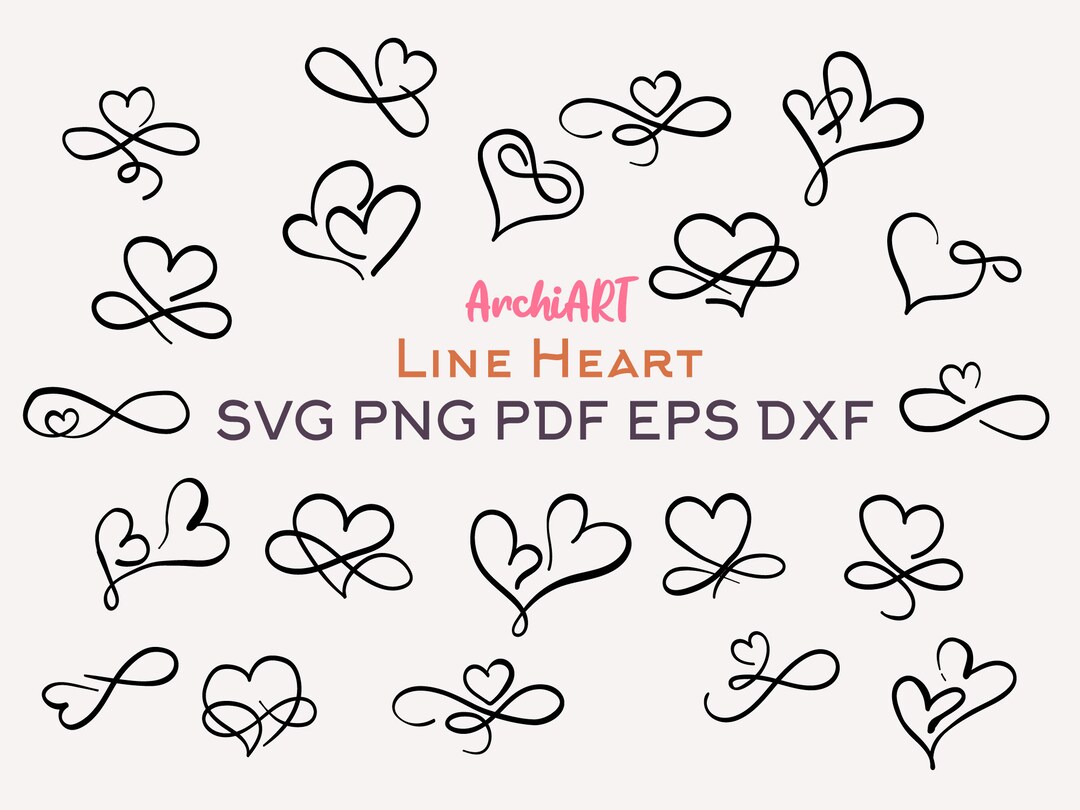 Line Heart Svg, Doodle Heart Svg, Hand Drawn Heart Svg, Heart Svg ...