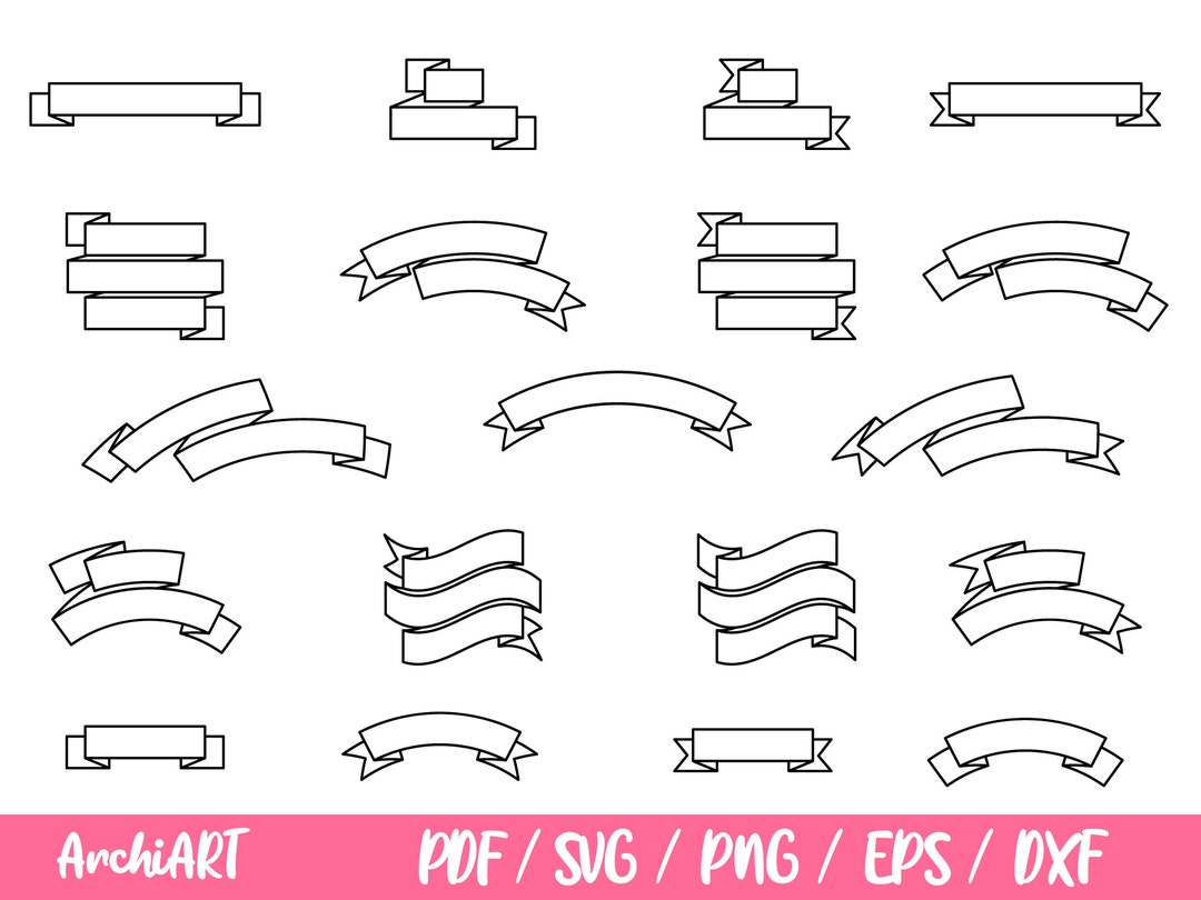 Banner Svg Bundle, Banner Clipart, Banner Png, Banner Vector, Banner ...