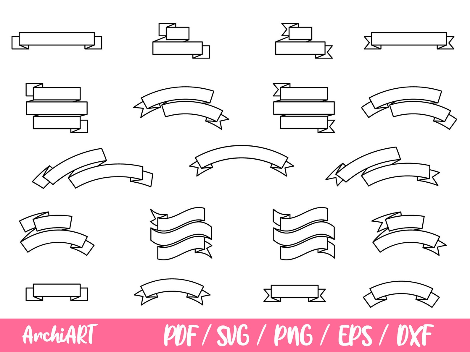 Banner Svg Bundle, Banner Clipart, Banner Png, Banner Vector, Banner ...